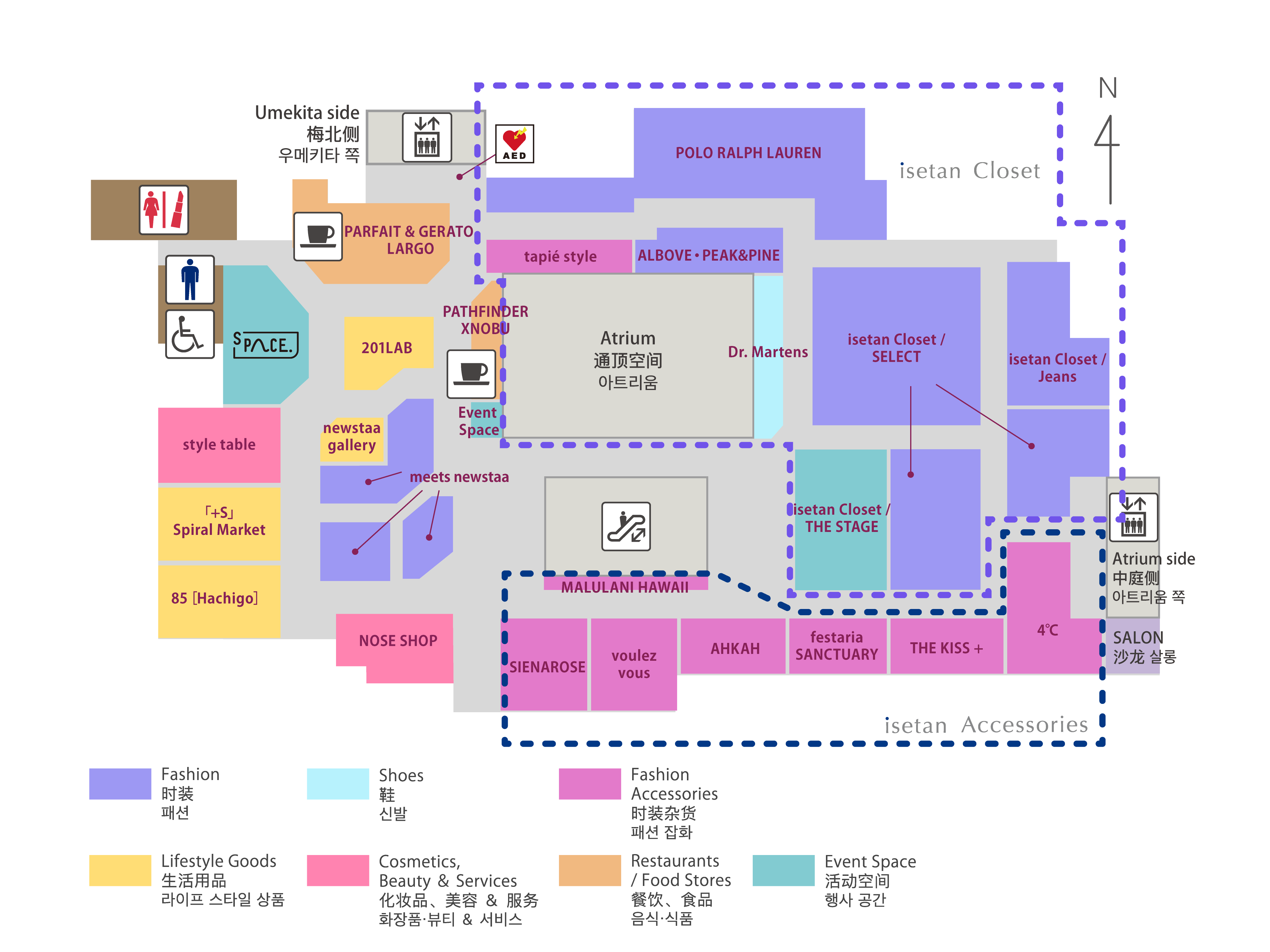 LUCUA 1100 4F Floor Map | LUCUA osaka