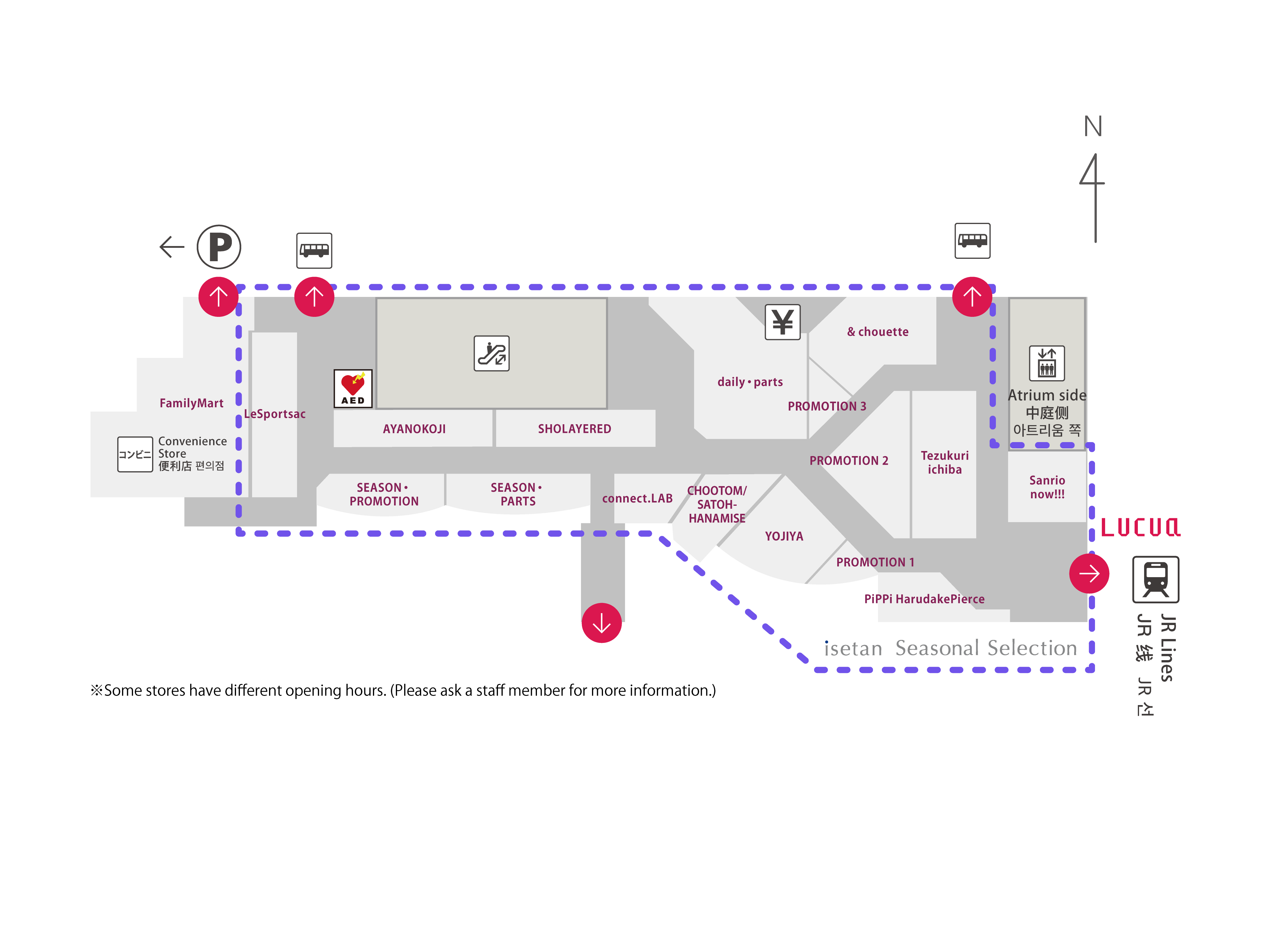 LUCUA 1100 1F Floor Map | LUCUA osaka