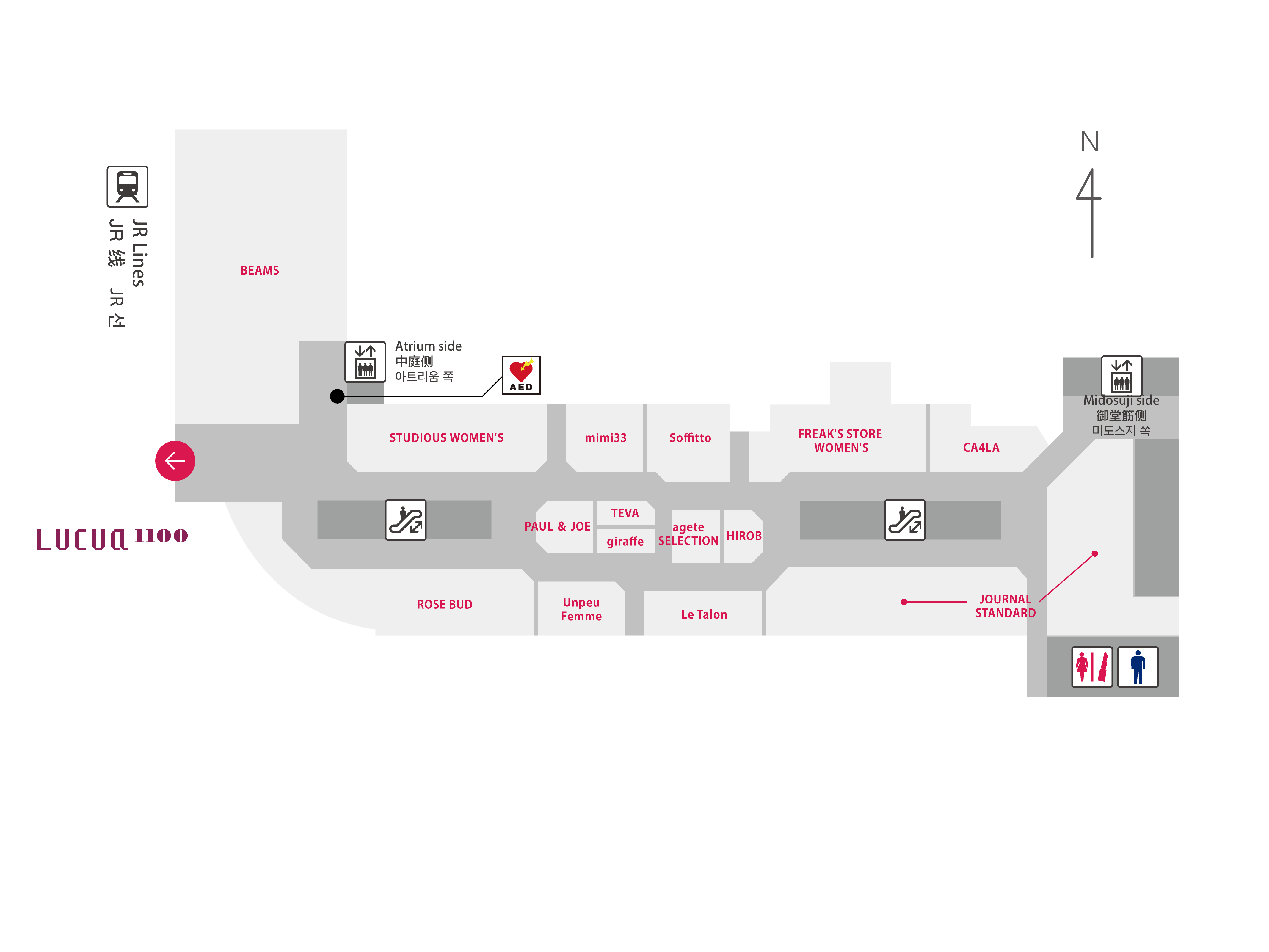 LUCUA 3F Floor Map | LUCUA osaka