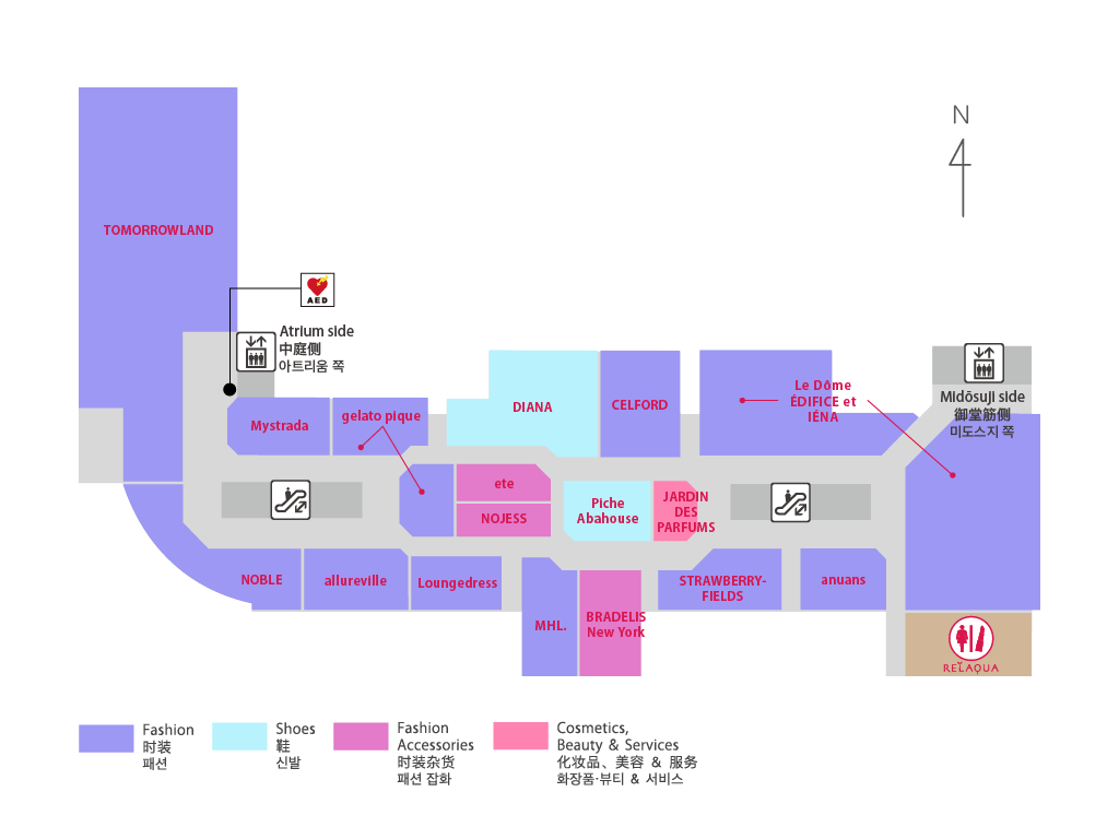 LUCUA 4F Floor Map | LUCUA osaka