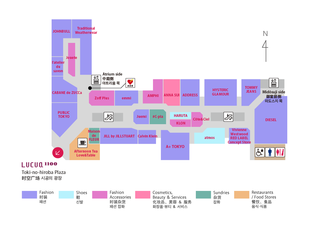 LUCUA 5F Floor Map | LUCUA osaka